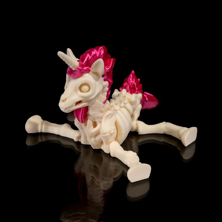 3D Printable Skeleton Unicorn by Stlflix